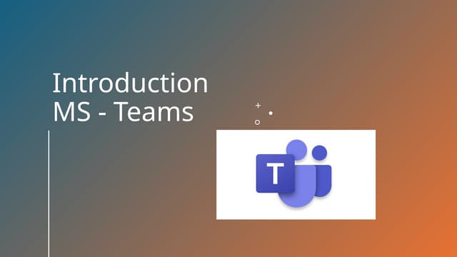 Microsoft Teams - User Guide Presentation | PDF