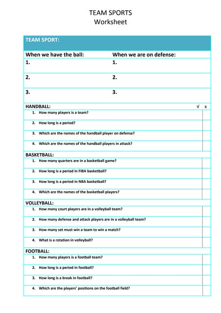 Team sports | PDF