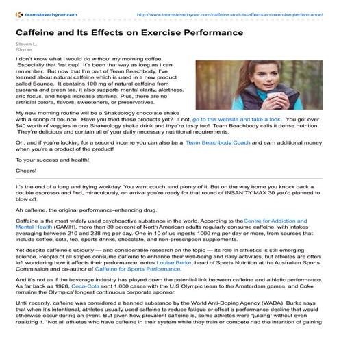 CAFFEINE AND ITS EFFECTS ON EXERCISE PERFORMANCE | PDF