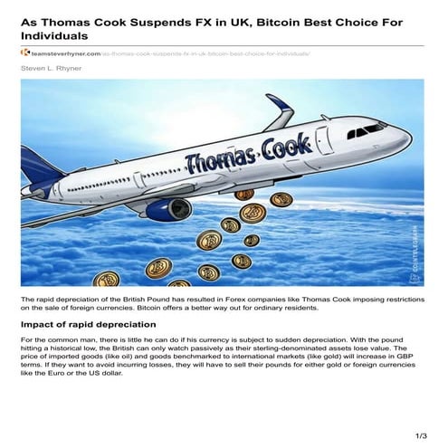 AS THOMAS COOK SUSPENDS FX IN UK, BITCOIN BEST CHOICE FOR INDIVIDUALS | PDF