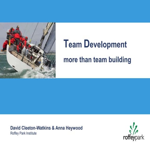 Team development - more than team building | PPTX