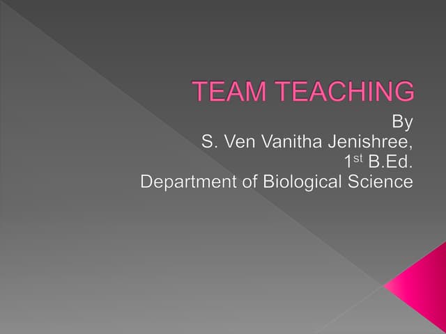 Team teaching | PPTX