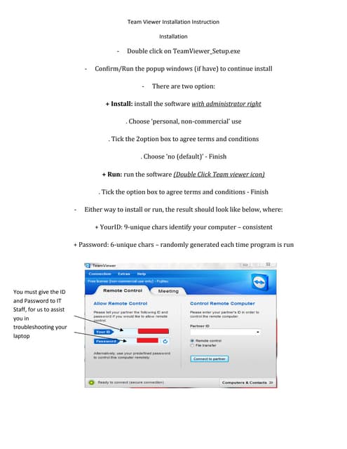 How to use Teamviewer | PPT | IT and Internet Support | Internet