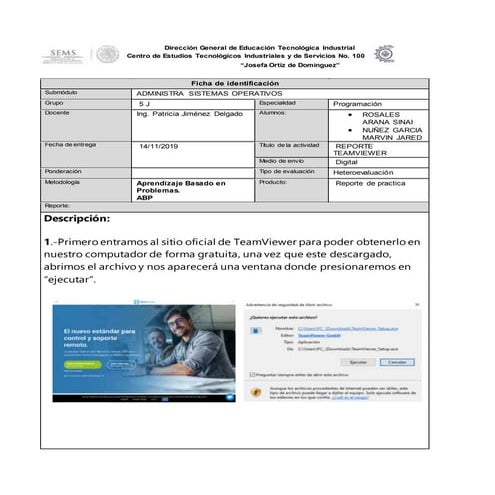 Team viewer practica (1) | DOCX | Computing | Technology & Computing