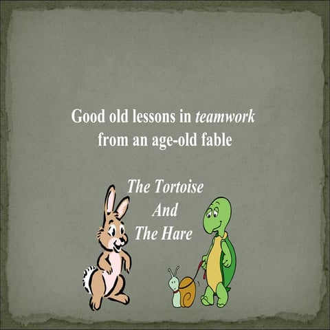 Presentation for team building exercise (hare and tortoise story) | PPS