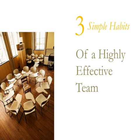 3 Simple habits of a highly effective team | PDF
