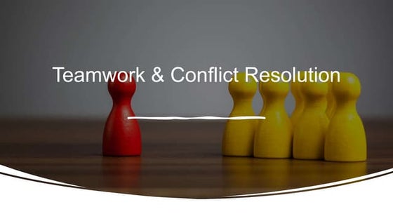 Effective conflict resolution and teamwork skills | PPTX | Human ...