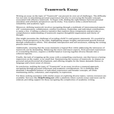 Teamwork Essay.pdf