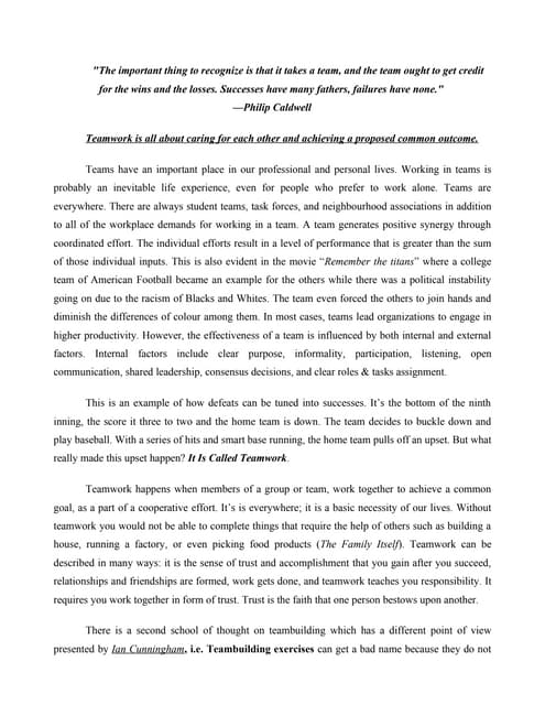 Teamwork in the Workplace | PPTX