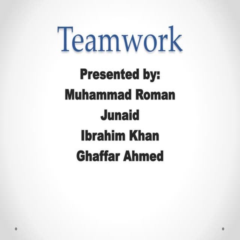 what is team work | PPTX