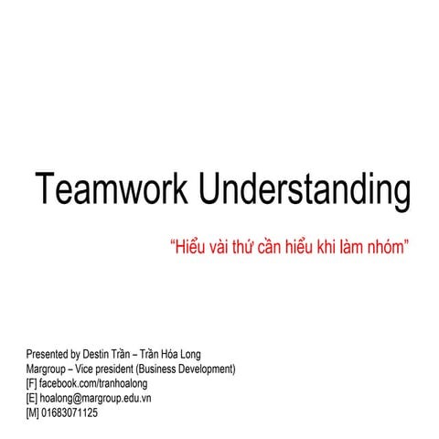 TEAMWORK UNDERSTANDING | PDF