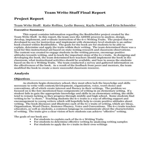 Team Write Stuff Final Report | PDF