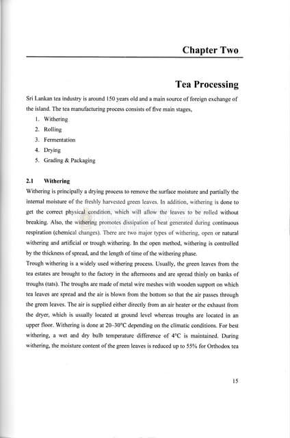 Process flow chart tea processing | PPTX