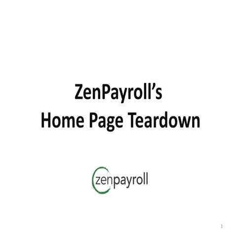 ZenPayroll home page tear down | PDF