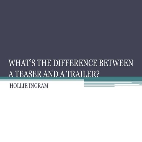 THE DIFFERENCE BETWEEN A TEASER AND A TRAILER | PPTX