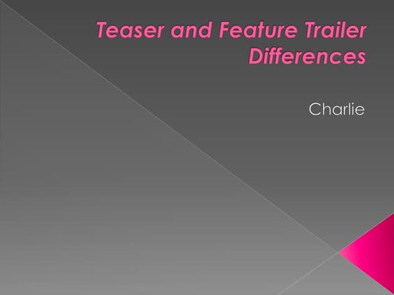 Title sequence vs trailer | PPT