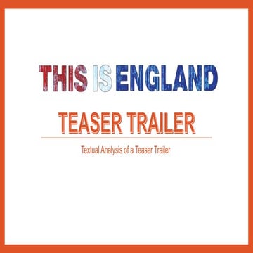 This is england trailer analysis | PPTX