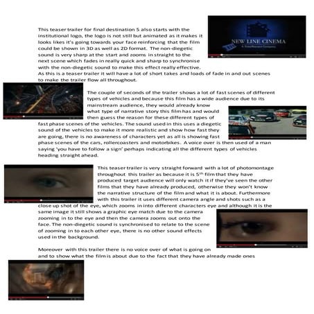 Scream film trailer analysis | DOCX