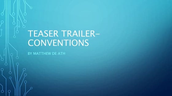 Title sequence vs trailer | PPT