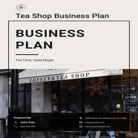 Tea Shop Business Plan Example | Upmetrics | PDF