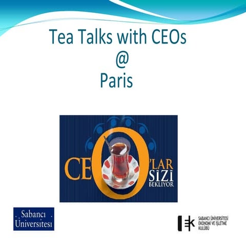 Tea Talks With CEO\'s Paris tanıtımı | PDF