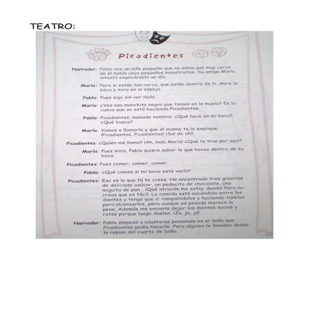 Teatro: "EL PICADIENTES" | PDF