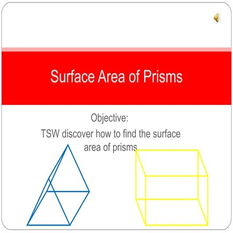 Total Surface Area of Prisms | PPTX