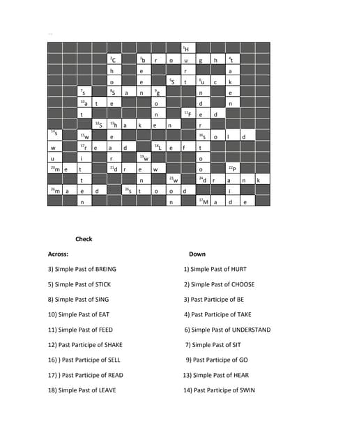 Crucigrama presente-subjuntivo | PDF