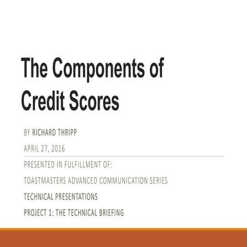 The Components of Credit Scores | PPTX