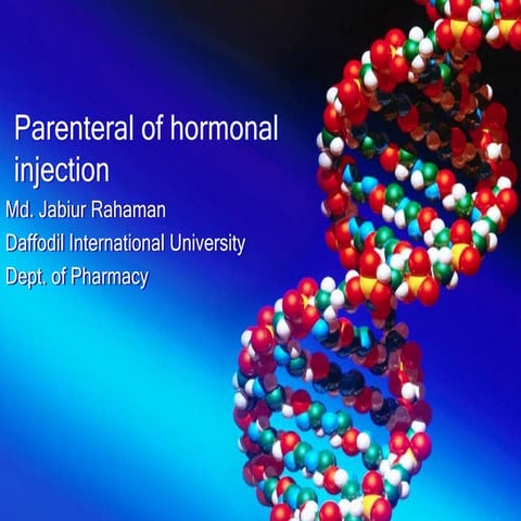 Parenteral of hormonal injection | PPT