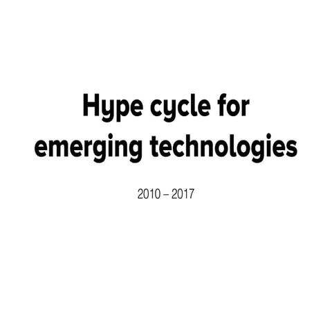 Hype cycle for emerging technologies | PDF