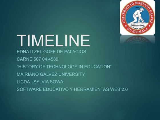 TECHNOLOGY IN EDUCATION TIMELINE | PPT
