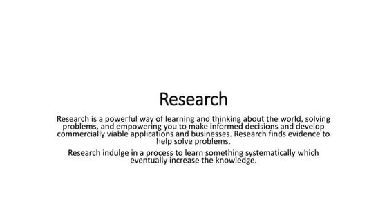 Types of research | PPT