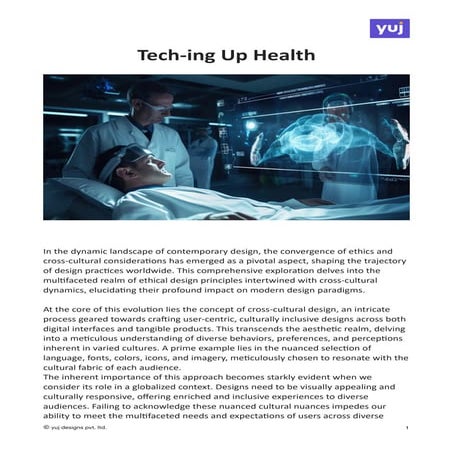 Tech-ing Up Health- A trip through the changing world of healthcare | PDF