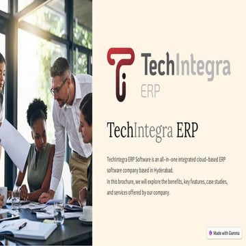 Tech-Integra-ERP.pdf | Information Services Industry | Industries