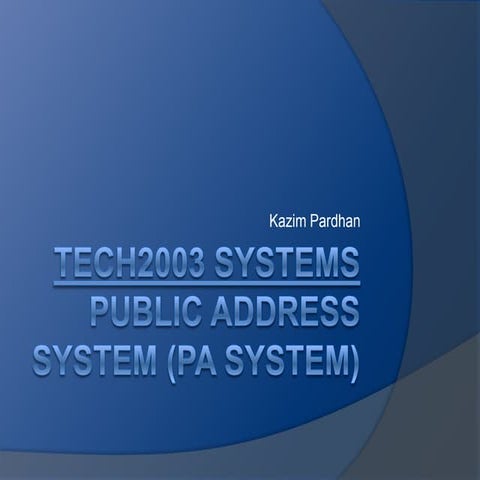 PA and sound system | PPT