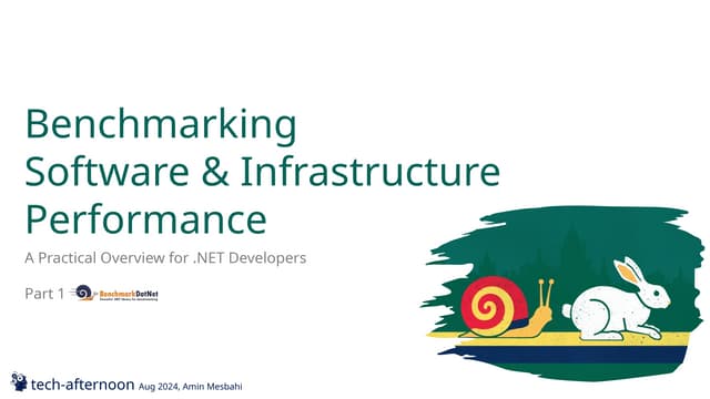 Software Performance Benchmarking Using Benchmarkdotnet Webinar Ppt