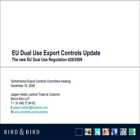 EU Dual Use Export Controls Update | PPT
