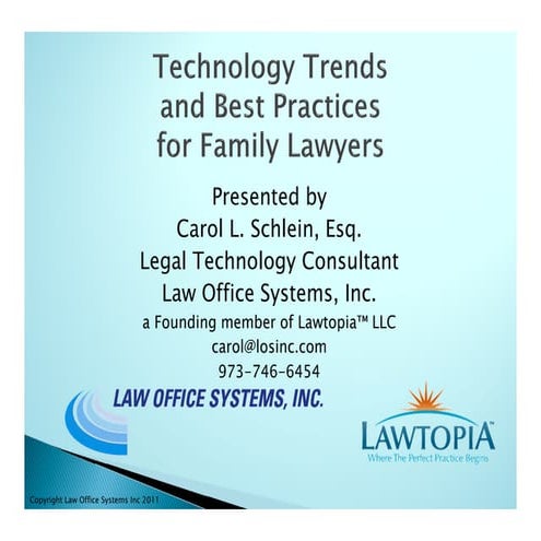 Technology Trends for Family Law | PPT