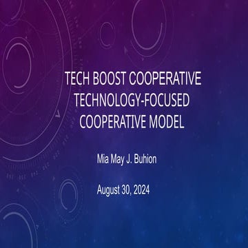 Tech Boost Cooperative Technology-focused Cooperative Model.pptx | Business | Business and Finance