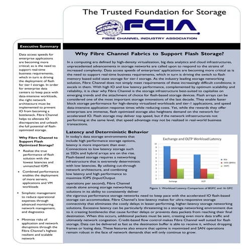 Why Fibre Channel Fabrics to Support Flash Storage? | PDF