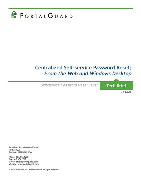 ADSelf Service Password Flyer | PDF