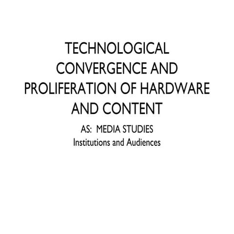 Tech convergence & prolif of hardware content | PPT