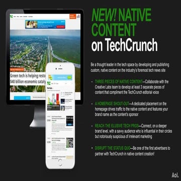 TechCrunch Sponsored Content Opportunity | PPTX | Business | Business ...