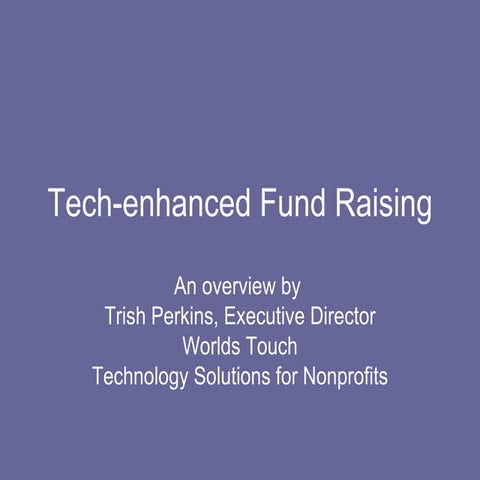 The Role of Technology In Modern Fundraising Efforts | PDF