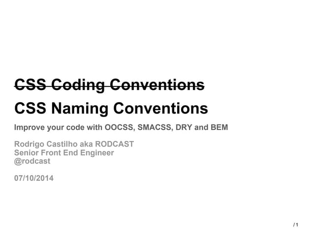 Tech Headline Css Naming Conventions Improve Your Code With Oocss