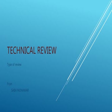 Techincal review | PPTX