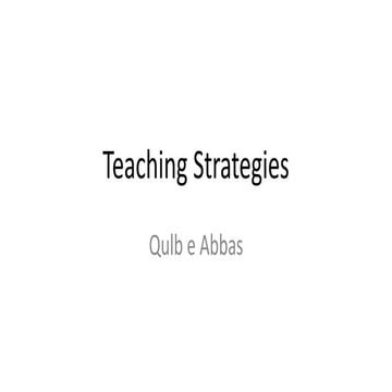 Teaching strategies | PPTX