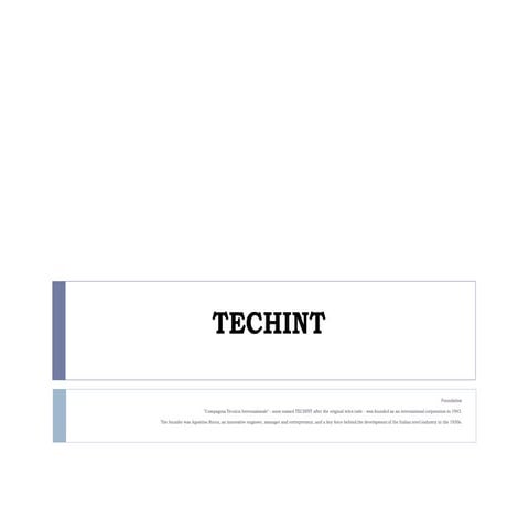 Techint ppt | PPTX