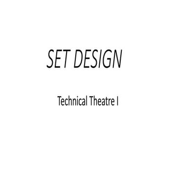 Tech i set design | PPTX